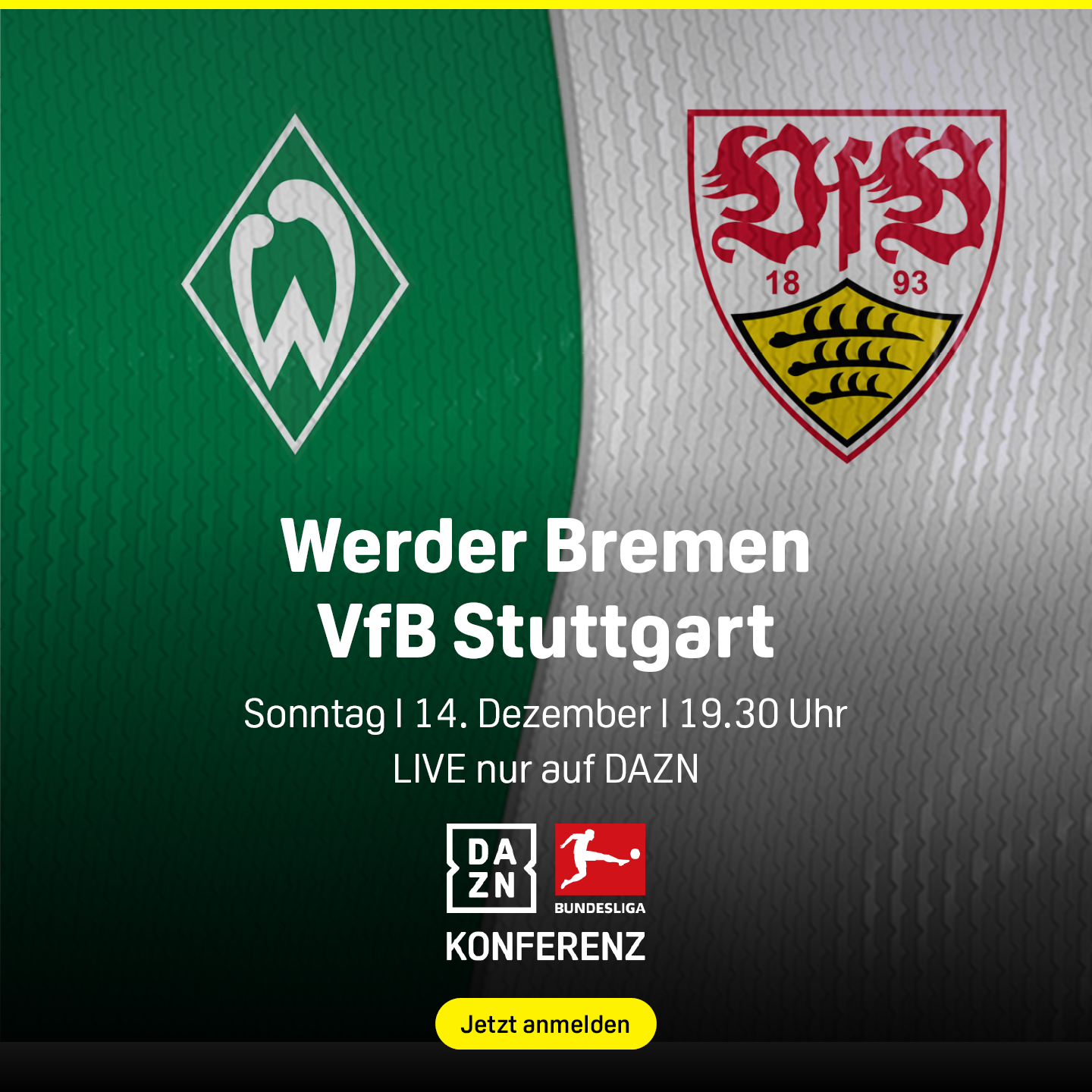 Wer zeigt / überträgt Werder Bremen vs. VfB Stuttgart im TV und LIVE ...